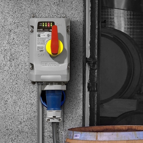 Leviton 430MI7WLEVC Pin and Sleeve Mechanical Interlock, 30A, Red