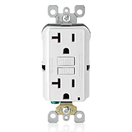 Leviton GFNT2-W Self Test Non Tamper-Resistant SmartlockPro GFCI ...