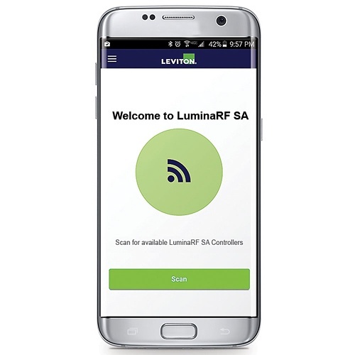 Leviton DLDNK-4W Lutron Radio Frequency 4-Button Bluetooth Keypad Room ...