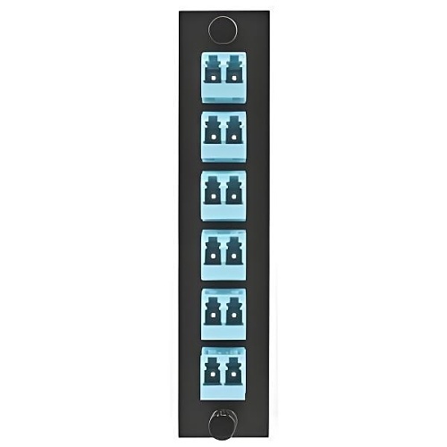 Hubbell FSPLCDM6AQ Fiber Optic Patch Panel, Supports 12 Ports and 6 LC ...