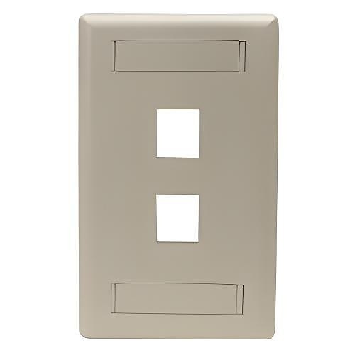Hubbell IFP16TI Wall Plate, Single-Gang, 6-Port, Titanium