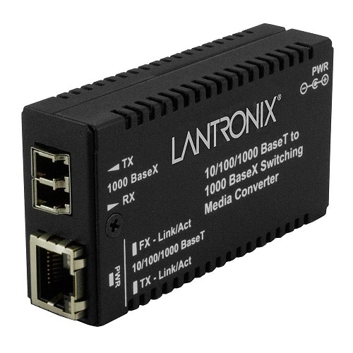 Lantronix M/GE-PSW-SX-01(LC)-JP Mini Media Converter 10/100/1000B-T to ...