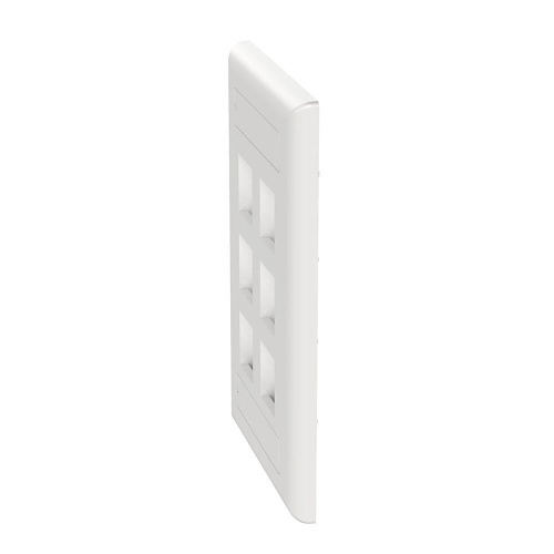 Panduit NK6FWHY Wall Plate, Single-Gang Flush Mount Faceplate, 6 Ports ...