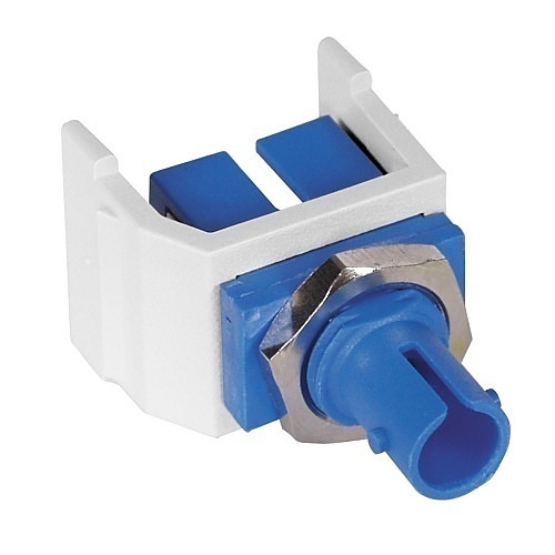 Hubbell SFSCSTSW Fiber Optic Cable Connector, Snap-Fit SC/ST Simplex BL ...