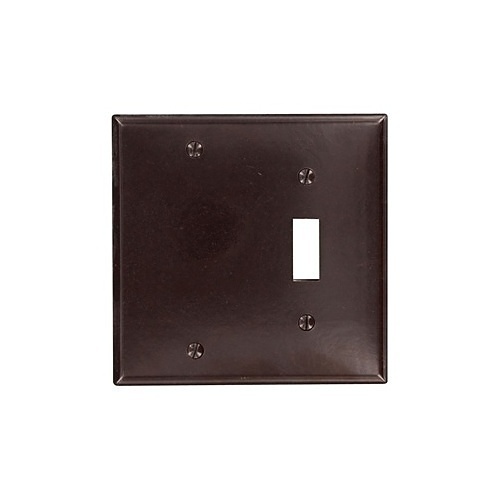Leviton 85006 Wall Plate, Standard Size, 2 Gangs, 1 Toggle and 1 Blank ...