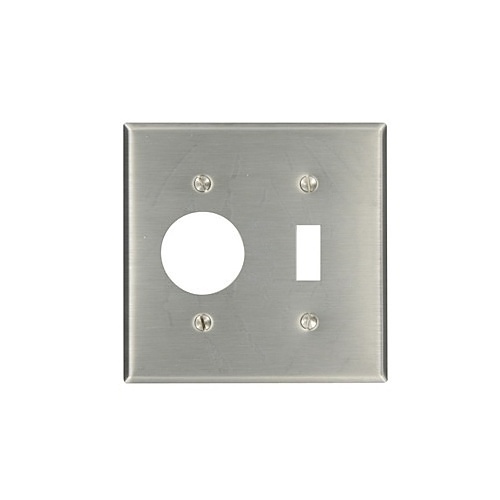 Leviton 84007 Faceplates and Mounting Boxes, SS WP 2G 1TGL/1REC 1,406 ...