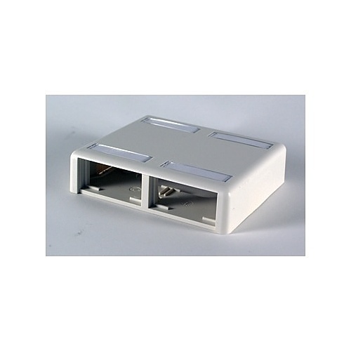 Ortronics 404S22X2U Series II SMB 2x2U Surface Mounting Box, Fog White
