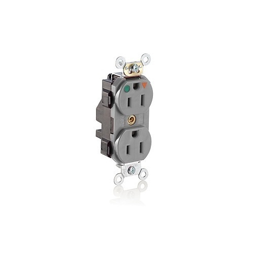 Leviton M8200-IGG Hospital Grade Isolated Ground Duplex Receptacle, 15A ...