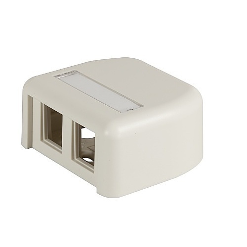 Ortronics 404HDJ2 HDJ 2-Port Plastic Surface Mount Box with Label Field ...