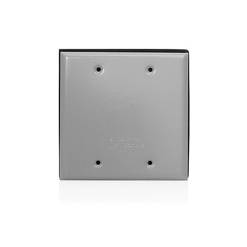 Leviton WM2B-GY Faceplates and Mounting Boxes, GY 2G Blank Weatherproof ...