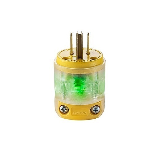 Leviton 515PV-LIT Lighted Plug, Connectors