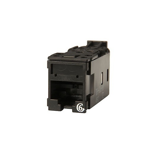 Ortronics HDJ625-00 CAT6 Clarity High Density Jack, T568A/B, 25-Pack, Black