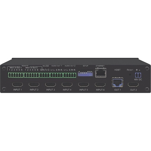 Kramer VS-62DT 6x2 4K 60 4:2:0 HDMI / HDBaseT Long–Reach PoE Matrix ...