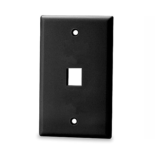 Signamax SKF-2-BK 2-Port Single-Gang Keystone Faceplate, Black