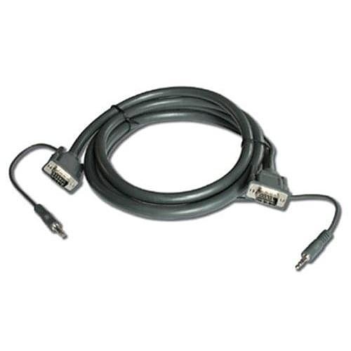 Kramer C-GMA/GMA 15-Pin HD and 3.5mm Stereo Audio Cable, 3'