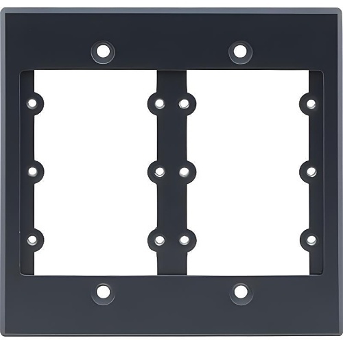 Kramer Frame-2G/US(B) Frame for Wall Plate Inserts, 2-Gang US, 6-Inserts, Black