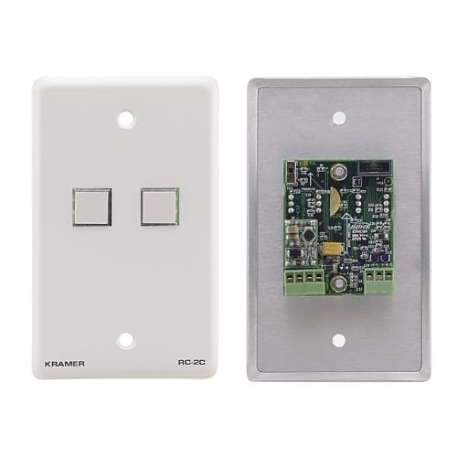 Kramer RC-2C/US(W) 2-Button Control Keypad, US-Size RC-2C, PSU and ...