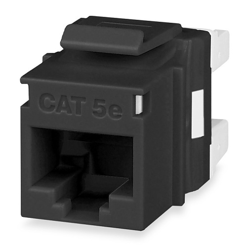 Signamax KJ458-C5E-BK CAT5e+ Keystone Jack, T568A/B Wiring, Black