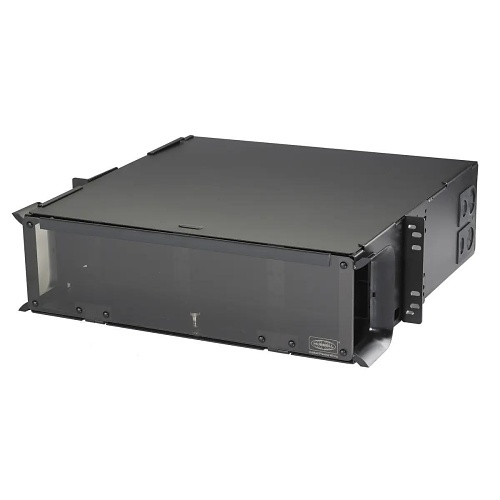 Hubbell FCR3U12SP FCR Series Fiber Optic Rack Mount Enclosure, 3U, 12 ...