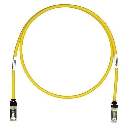 Panduit STP6X2YL CAT6a Patch Cable, Copper Patch Cord S/FTP, 2', Yellow