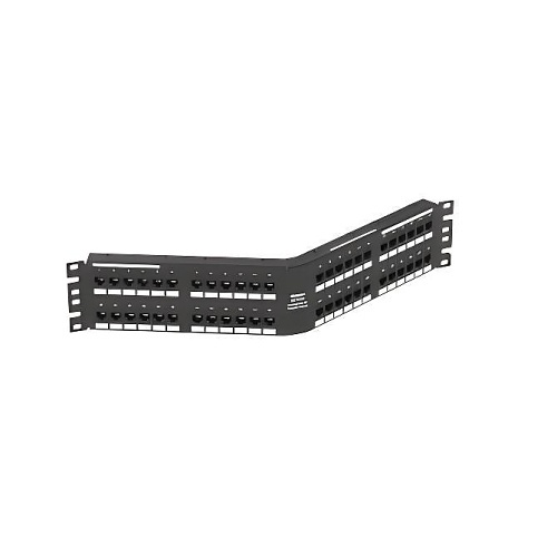 Panduit NKA6XPPG48Y Network Punchdown CAT6a Patch Panel, Angled