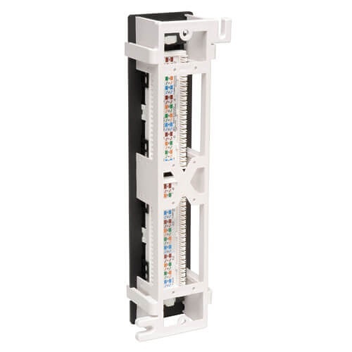 Tripp Lite N250-012 12-Port CAT6/CAT5 Wall-Mount Vertical 110 Patch Panel