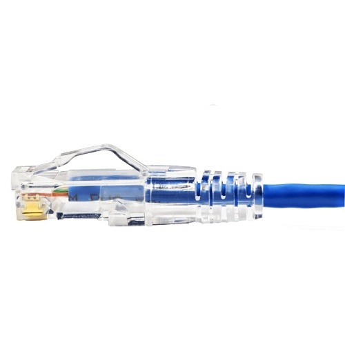 Weltron 90-C6CBSL-BL-002 2' Category 6 UTP Patch Cable, 24AWG, Blue