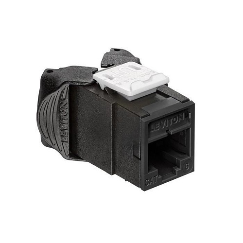 Leviton 61UJK-RE6 ATLAS-X1 CAT6 UTP QUICKPORT Jack, Black