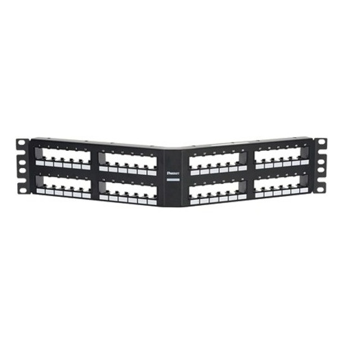 Panduit CPPA48FM6BL Mini-Com, Angled,Unshielded, Patch Panel, 48-Port ...