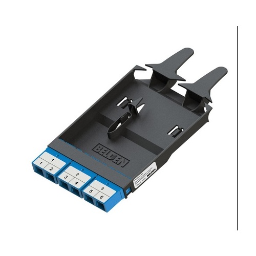 Belden FFSD03SD Fx Dcx Frame, OS2, 3-Ports, SC Duplex, Blue Adapter
