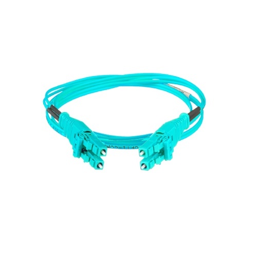 Panduit FZ2ERQ1Q1NNM003 Opti-Core Fiber Optic Patch Cord, OM4 2-Fiber 1.6mm PC OFNR, Push-Pull ...