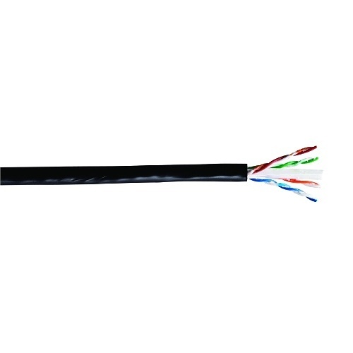 Prysmian 8146100 GenSPEED CAT6 22AWG OSP Cable, 1000' (304.8m), Black