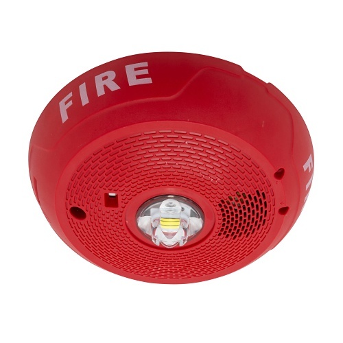 System Sensor CHSCRLED Indoor LED Chime Strobe Ceiling, Fire, Red