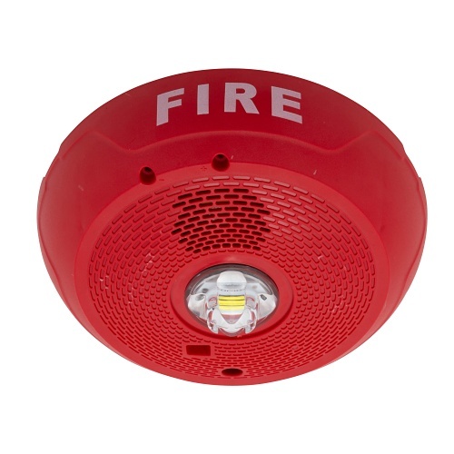 System Sensor CHSCRLED Indoor LED Chime Strobe Ceiling, Fire, Red