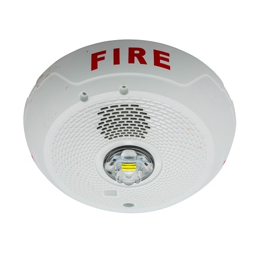 System Sensor CHSCWLED Indoor LED Chime Strobe Ceiling, Fire, White