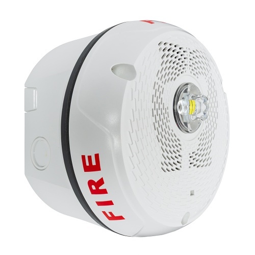 System Sensor SPSCWKLED Outdoor LED Speaker Strobe Ceiling, Fire, White