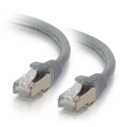 C2G CG00789 30' CAT6 Snagless STP Cable, Gray