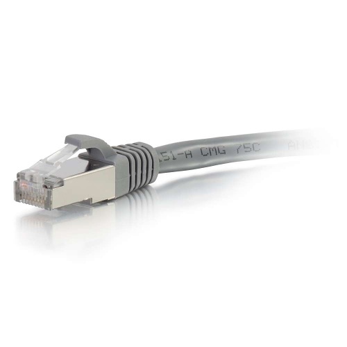 C2G CG00789 30' CAT6 Snagless STP Cable, Gray