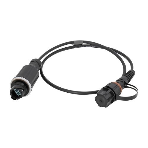 Hubbell HICHCF Hi-Impact Coupler Housing, Copper/Fiber, Black