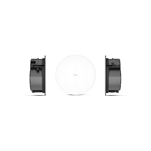 QSC AD-C4T-LPZB-WH Ceiling Mount Loudspeaker, Low Profile, Zero Bezel ...